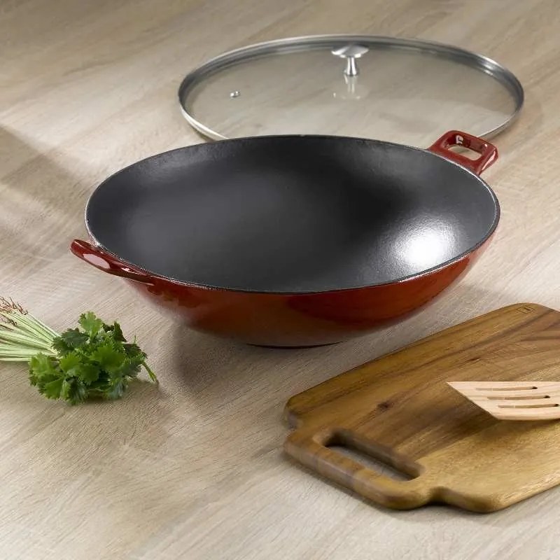 KELA Wok s poklicí litinový CALIDO 36 cm KL-11947