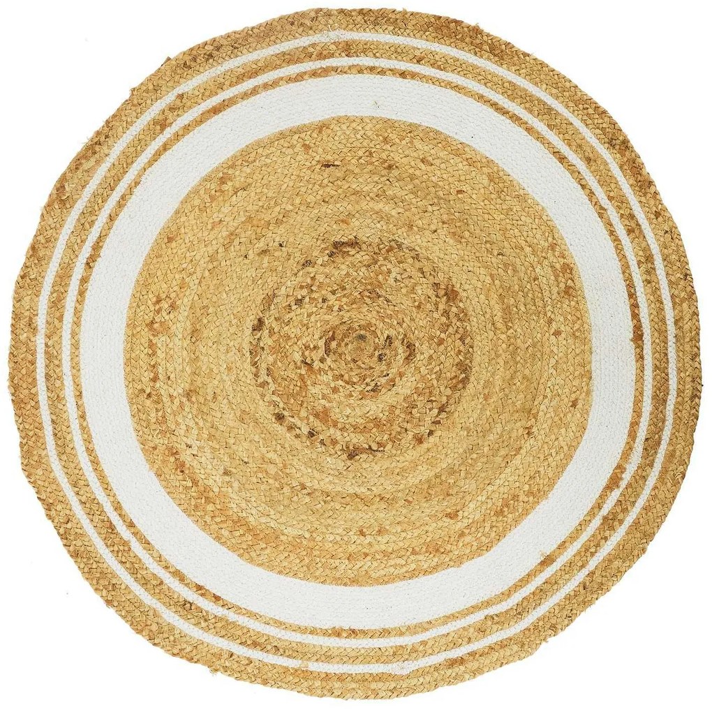 Koberec Boho Ring, (fi) 90 cm, béžová/bílá