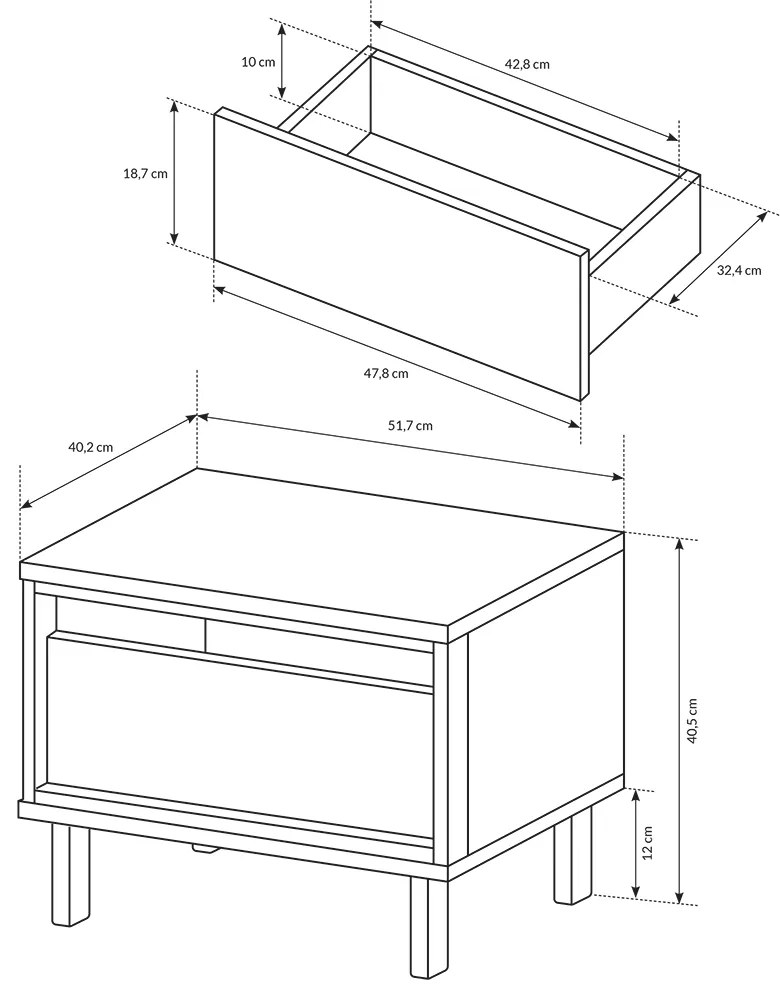 Ložnice NEST | 4 díly | artisan/antracit