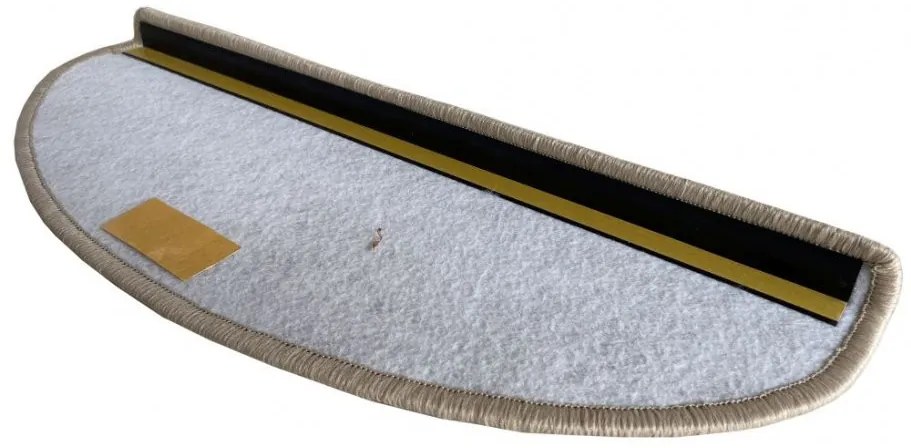 Vopi Nášlapy na schody Alassio šedobéžové půlkruh, samolepící - 28x65 půlkruh (rozměr včetně ohybu)