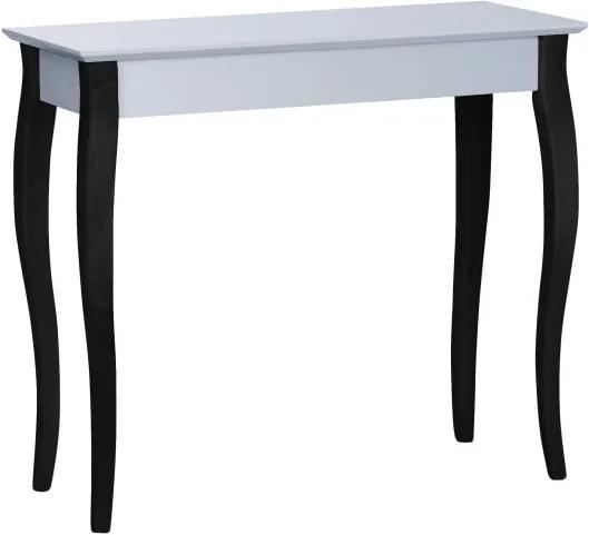 Světle šedý konzolový stolek s černými nohami Ragaba Lilo, šířka 85 cm