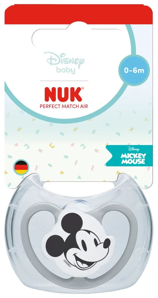 NUK Dudlík Perfect Match Air Mickey 0-6 m 1 ks box Red