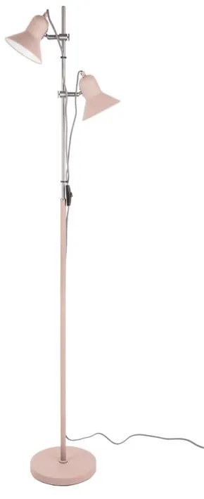 Světle růžová stojací lampa Leitmotiv Slender, výška 153 cm