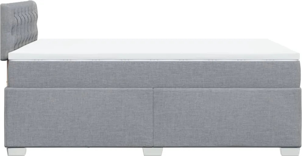 Box spring postel s matrací světle šedá 120 x 200 cm textil 3285862