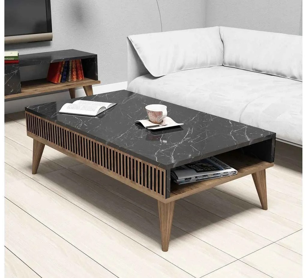 Designový konferenční stolek Cadelaria 105 cm ořech černý