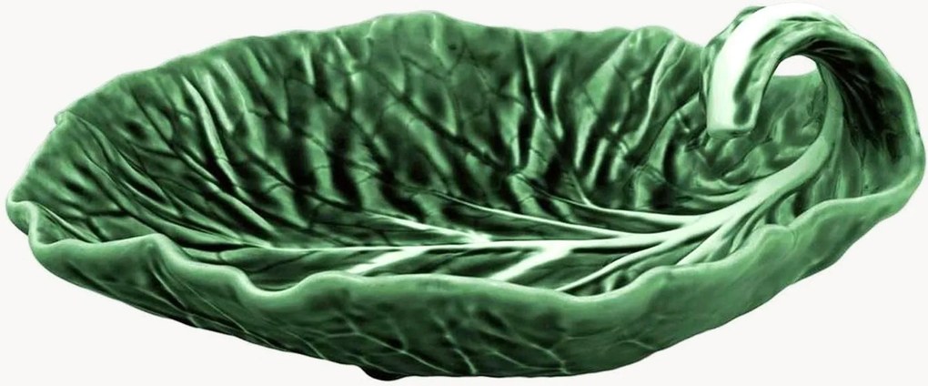 Ručně malovaná servírovací mísa's úchytem Cabbage