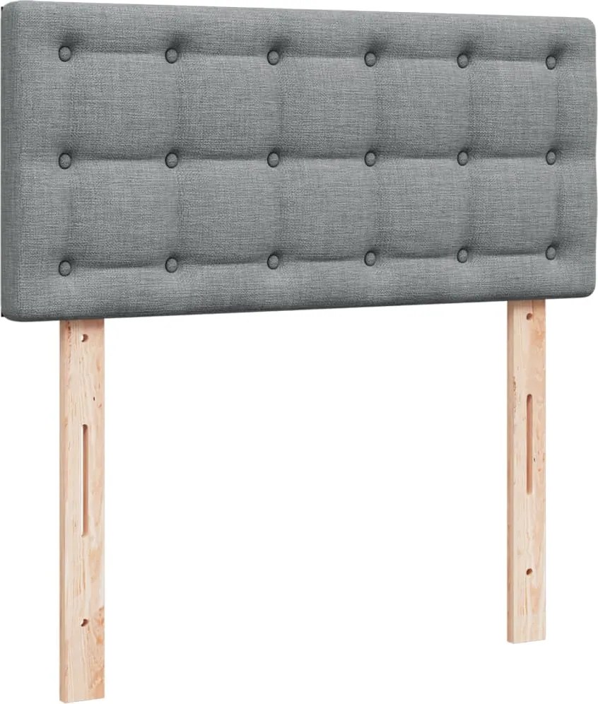 Box spring postel s matrací světle šedá 90x200 cm textil 3285785