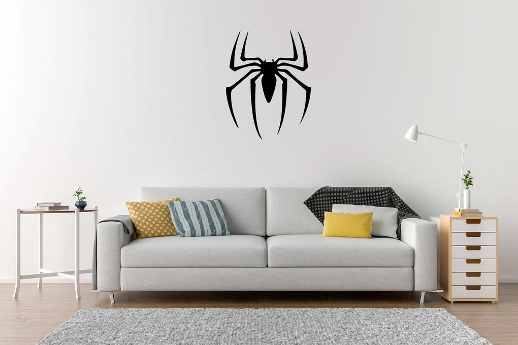 Lepy.cz Samolepka na zeď Spider Man - pavouk Velikost (šířka x výška): 30x38cm, Barevná varianta: Bílá