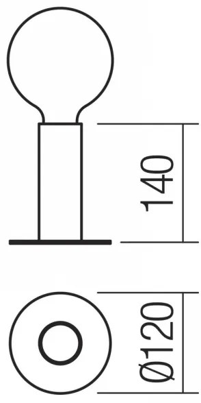 Redo 01-2131 - Dotyková stolní lampa RIVET 1xE27/42W/230V měď