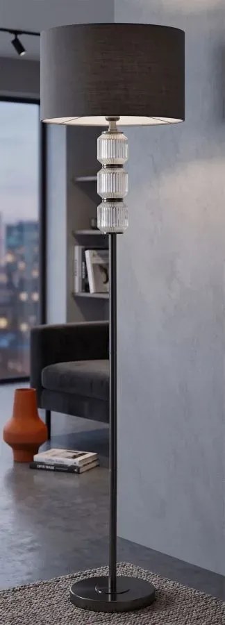 Stojací lampa Bright 164 cm šedá/bílá