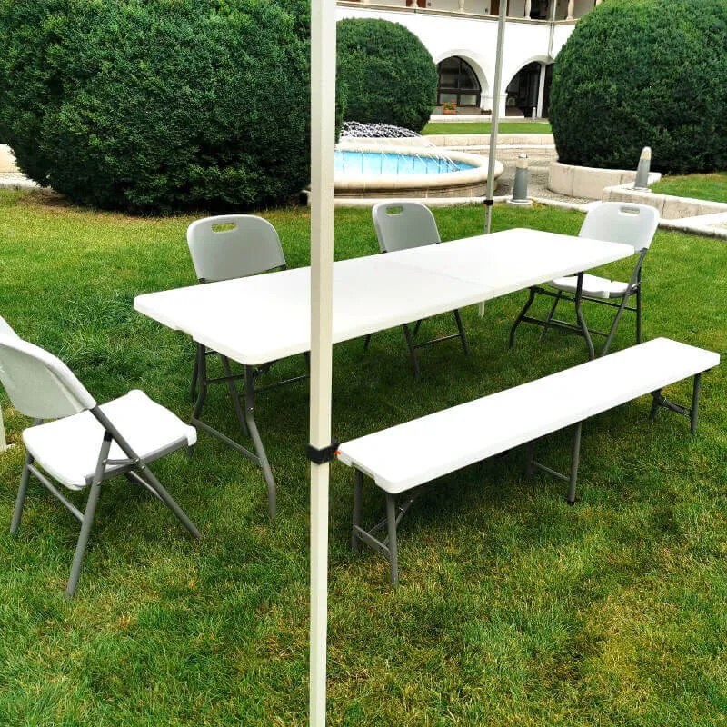 BRIMO Skládací lavice 180 cm bílá