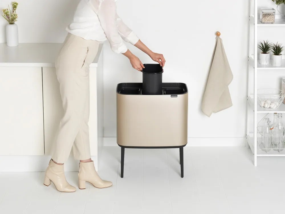 Brabantia BO Touch Bin 3x11L champagne