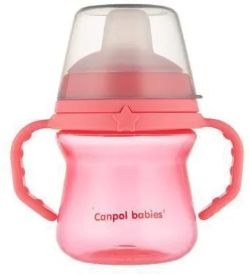 Canpol babies Hrneček se silikonovým pítkem FirstCup 150 ml Canpol Babies Růžový