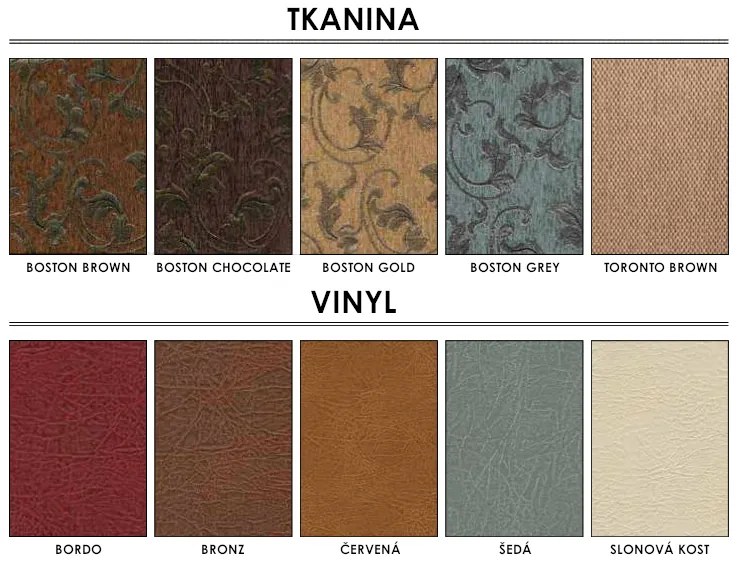Vomaks Taburet T-3 Barva: kalvados + olše, Materiál: tkanina - toronto brown