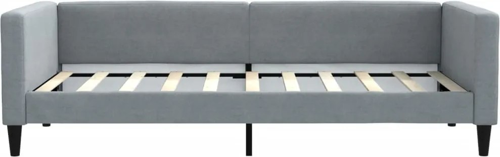 Válenda s matrací světle šedá 90 x 190 cm textil 3196570
