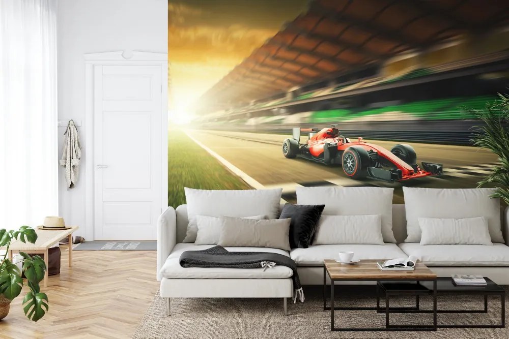 Fototapeta Vůz F1 Na Cílové Čáře Strukturální vinyl 104x70.5