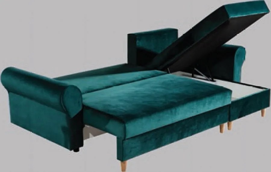 Casarredo - Komfort nábytek Rohová sedací souprava SALEM, rozkládací s úložným prostorem, výběr barev | potah: casablanca 2314