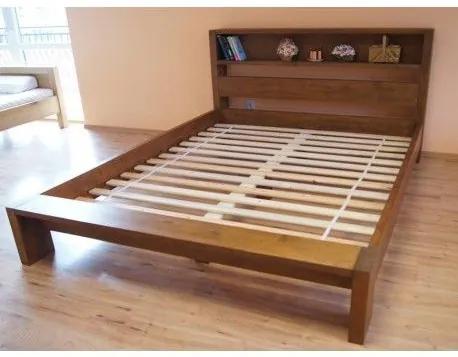 Břízová manželská postel GIANINA - 140x200 - barva dub