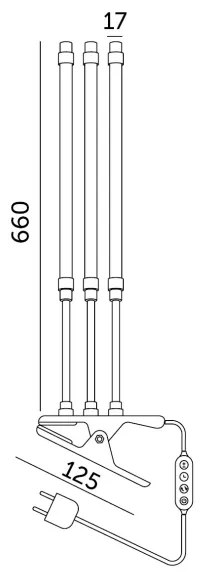 Brilagi-LED Stmív. lampa s klipem pro pěstování rostlin VITABLOOM 3xLED/10W/230V