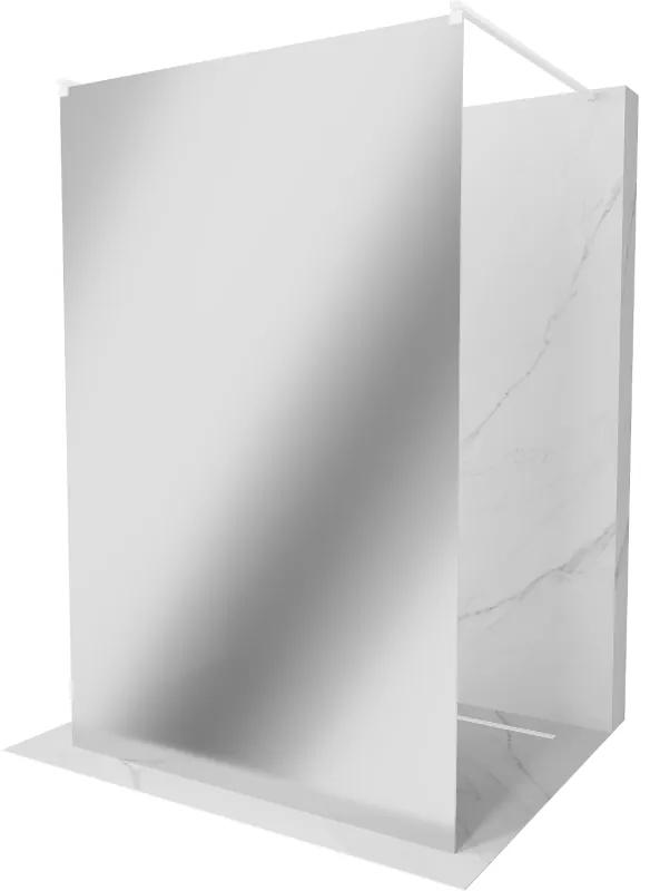 Mexen Kioto volně stojící sprchová zástěna 110 x 200 cm, Zrcadlo 8 mm, Bílá - 800-110-002-20-50