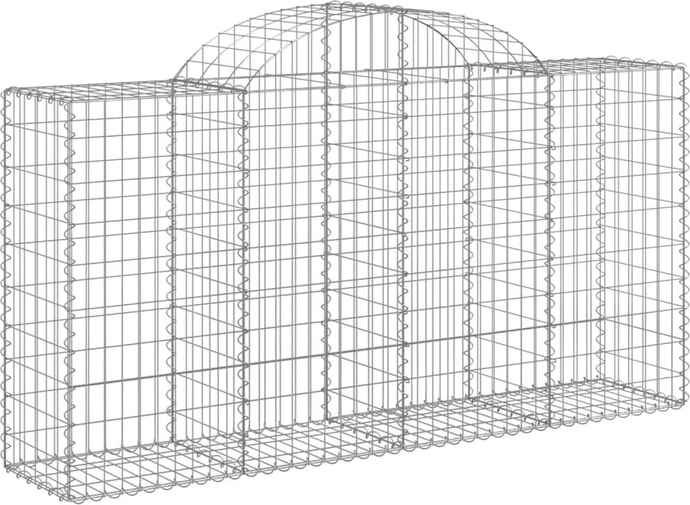 Klenuté gabionové koše 15ks 200x50x100/120cm pozinkované železo 3146333