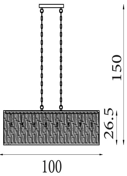 Searchlight 65818-8CC - Lustr na řetězu BIJOU 8xE14/40W/230V