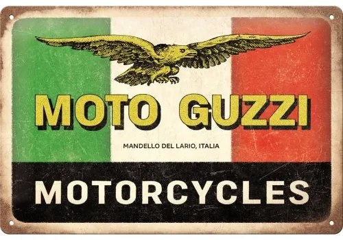 Postershop Plechová cedule: Moto Guzzi - Motorcycles Italia - 30x20 cm