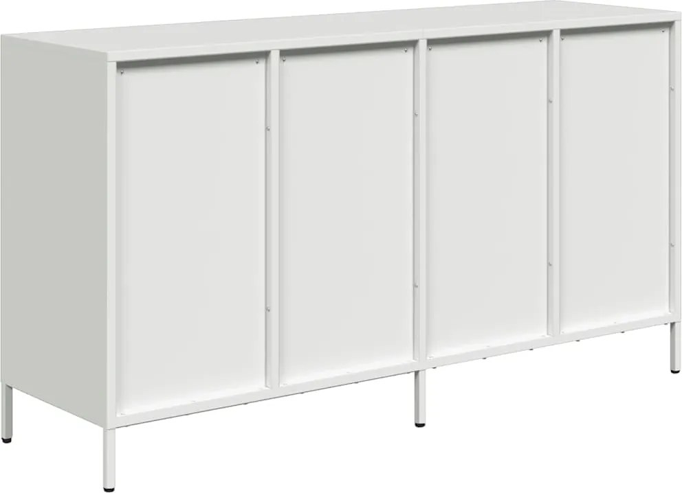 Příborník bílý 135 x 39 x 73,5 cm ocel válcovaná za studena 3307172