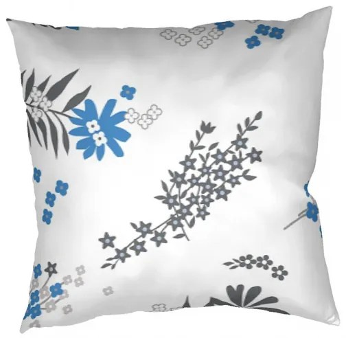 Dadka Povlak na polštář krep Agáta denim na bílém  40x40 cm