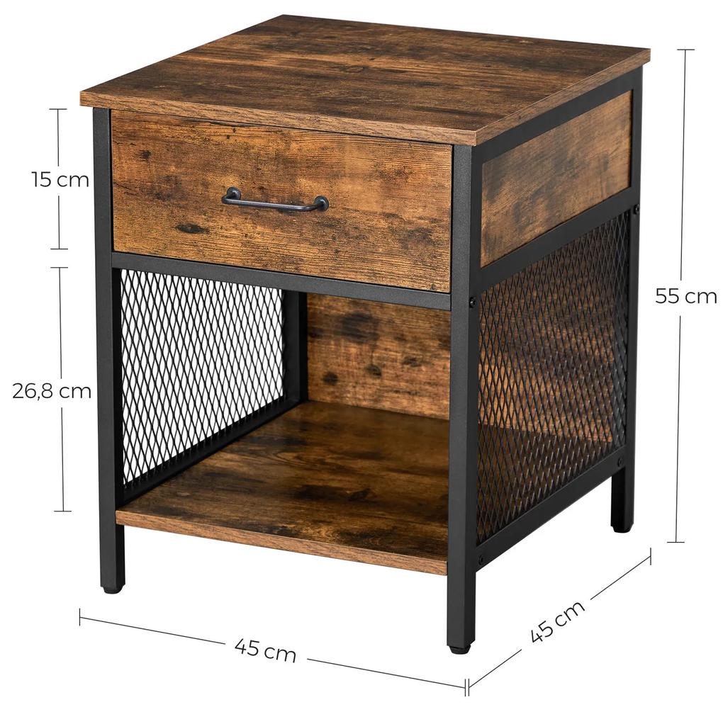 Aldo Noční stolek v industriálním designu LET-B