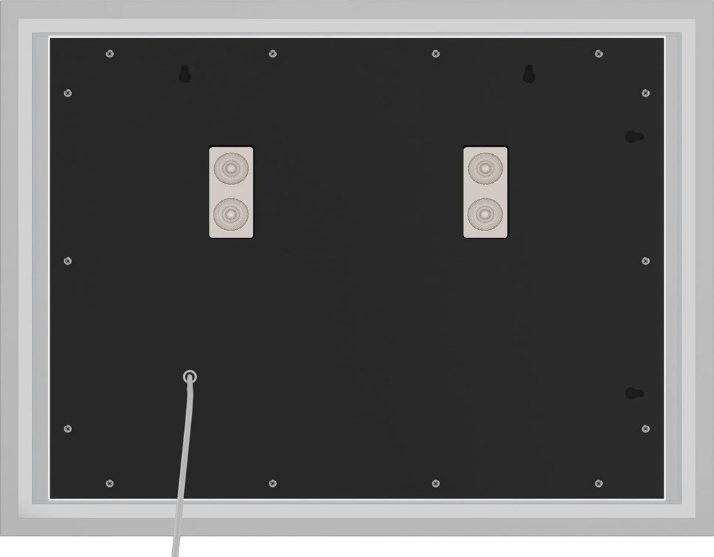 Koupelnové zrcadlo Jaffrey 60x80 s Bluetooth – čiré sklo
