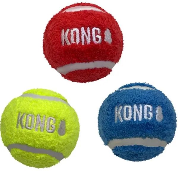 Hračka tenis + plyš KONG Sport® Softies Balls M 3 ks