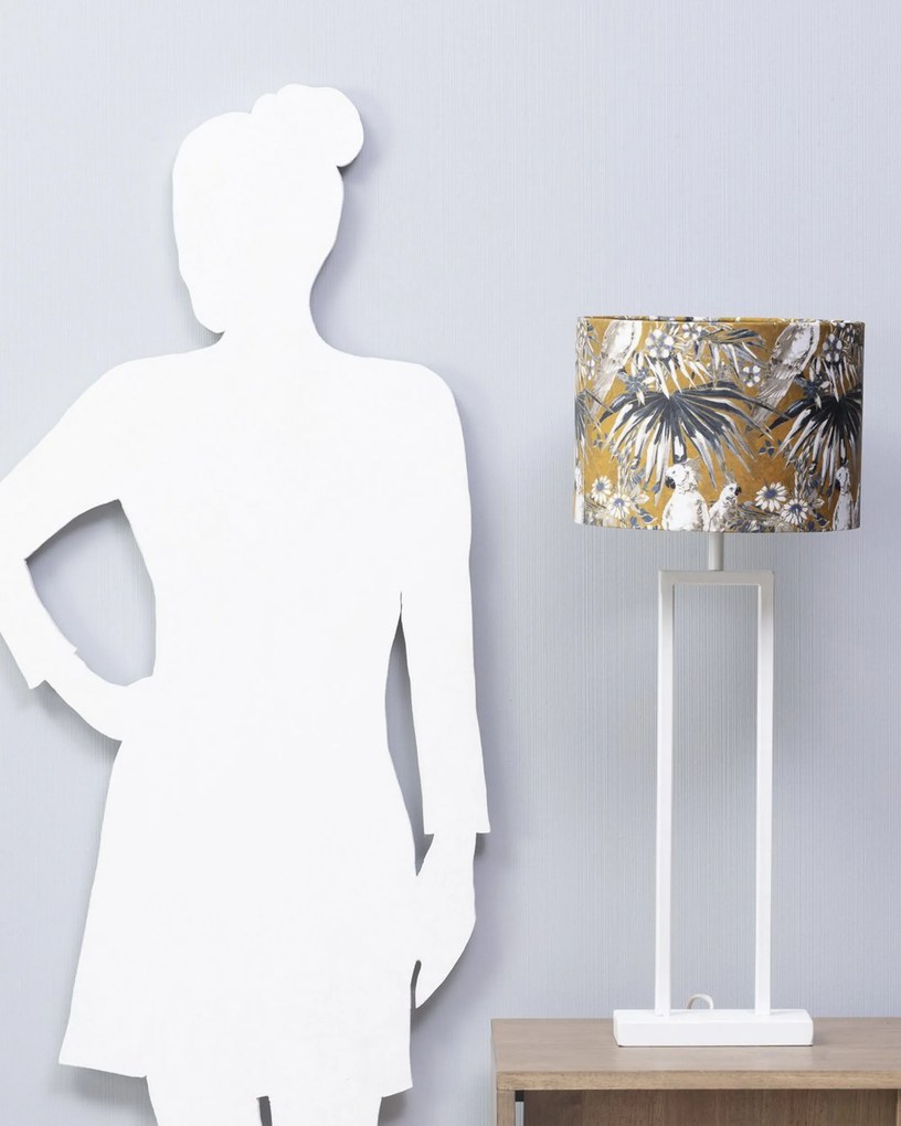Stolní lampa White Parot 78cm