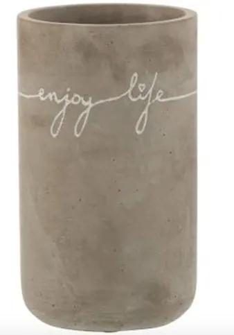 Betonová váza Enjoy Life - Ø 11*19 cm