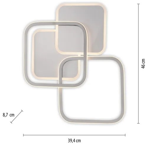 Leuchten Direkt 14117-55 - LED Stropní svítidlo LED/36W/230V matný chrom