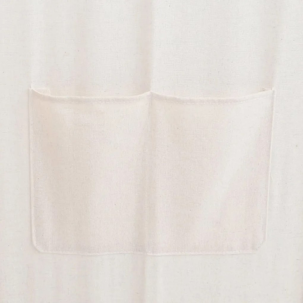 5dílný paraván krémový 200 x 170 x 4 cm textil 247106
