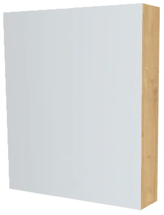 Mereo, Mereo Koupelnová zrcadlová skříňka 60 cm, galerka, 1x dvířka levá, Multidecor, Dub Arlington, MER-CN798G61DARL