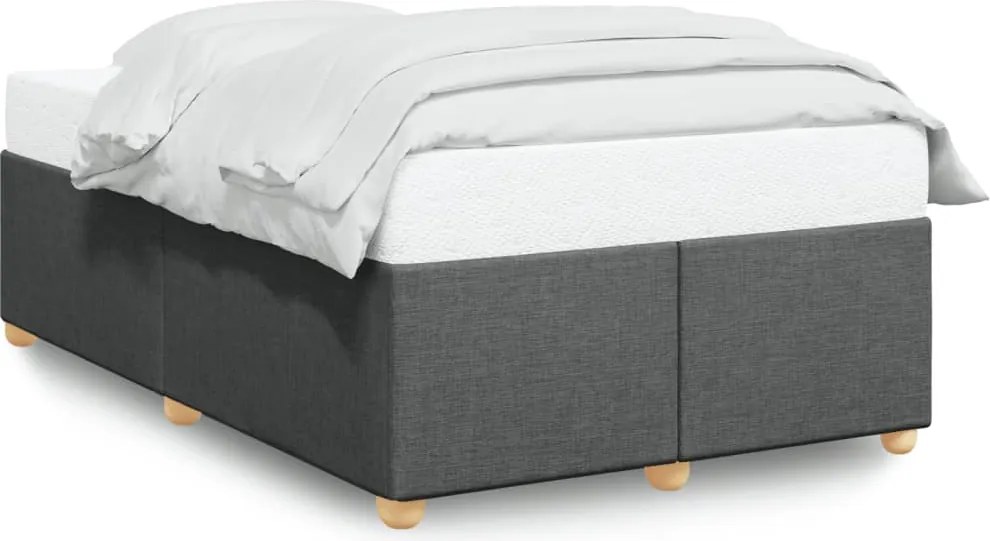 Rám postele bez matrací tmavě šedá 120x190 cm textil 3284716
