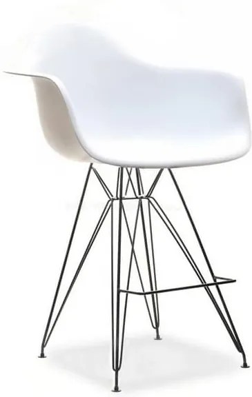 design4life Barová židlička MOBI bílá-černá