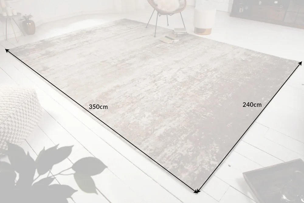 Designový koberec Rowan 350 x 240 cm béžovo-šedý