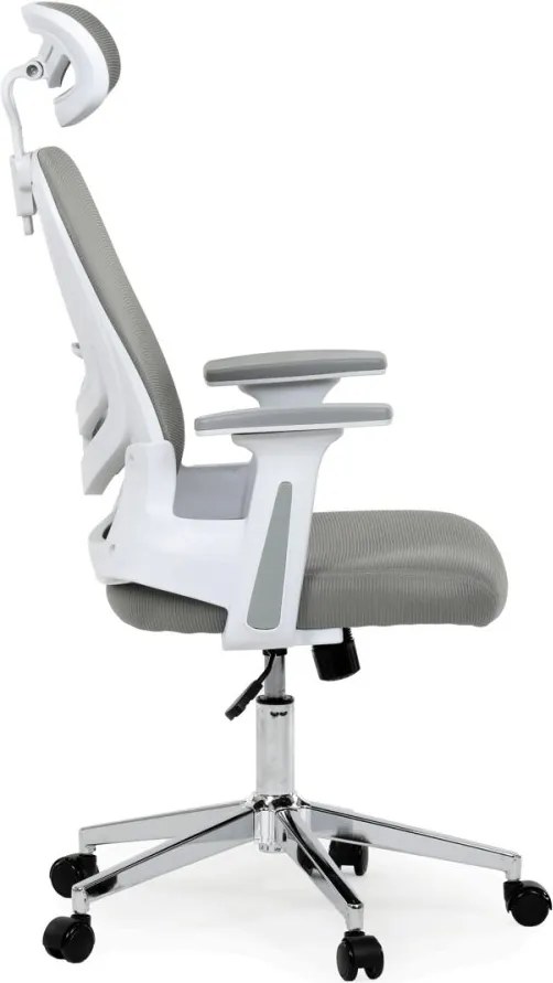 Kancelářská židle KA-K2031 GREY, houpací mechanismus, šedá (64 x 61) cm