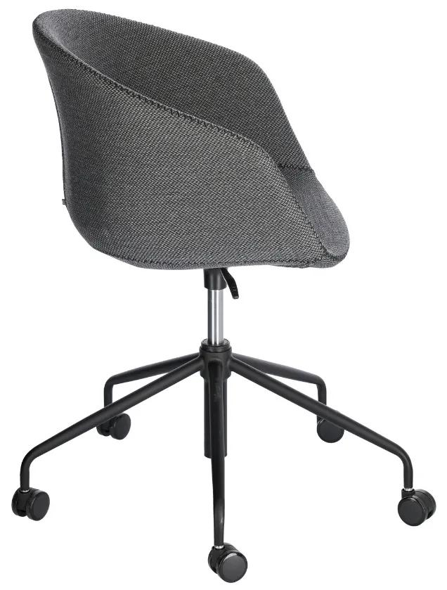 OnaDnes -20% Tmavě šedá látková konferenční židle Kave Home Yvette