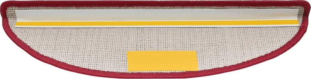 Schodové rohože 30 ks 56 x 17 x 3 cm červené půlkulaté 3365738