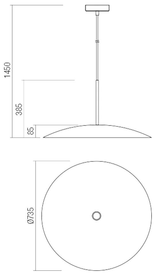 Redo 01-1744 závěsné svítidlo Cymbal černé/zlaté, E27, ø73cm