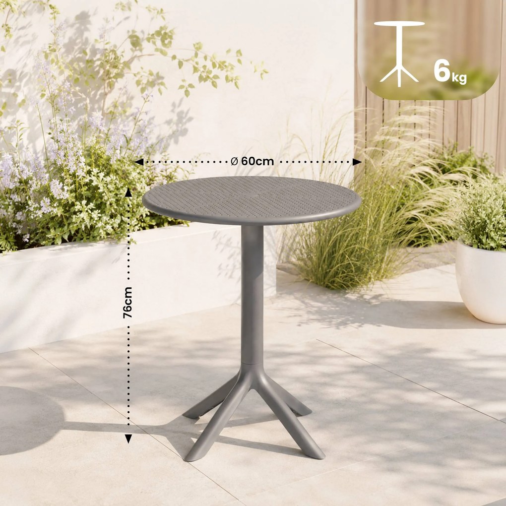 Stůl Lacota kulatý 60 cm – antracitová