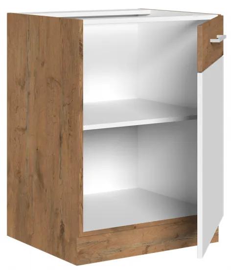 Spodní kuchyňská skříňka Woodline 60 D 1F BB, Barva: Dub lancelot / matera