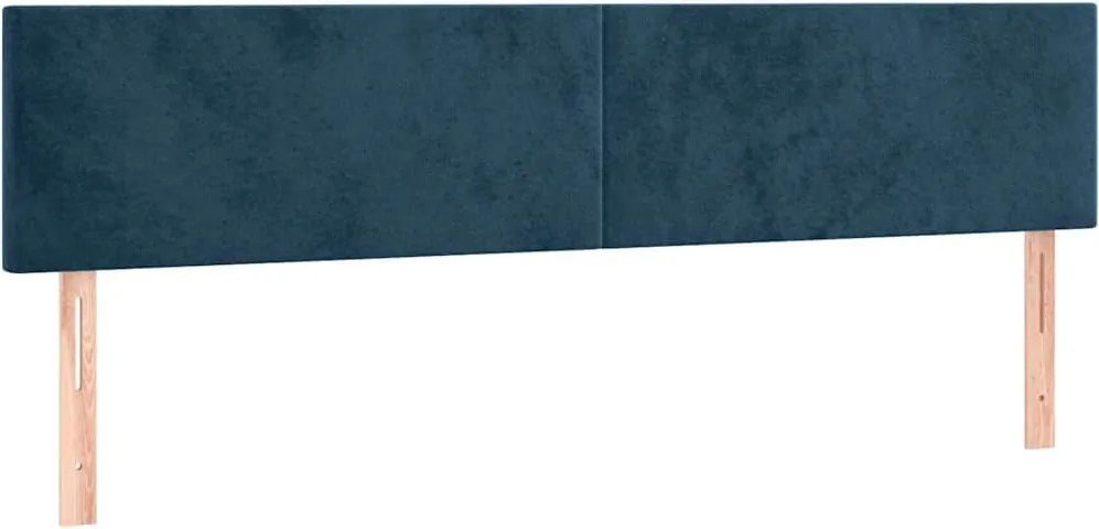 Box spring postel s matrací tmavě modrá 200x200 cm samet 3127395