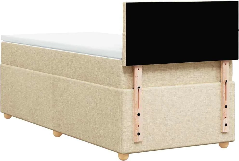 Box spring postel s matrací krémová 80 x 200 cm textil 3286512