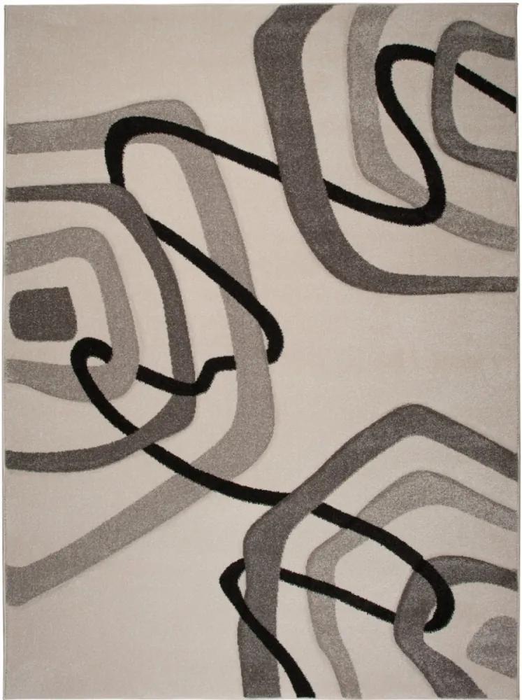 Kusový koberec Moderní tvary světle krémový, Velikosti 190x270cm
