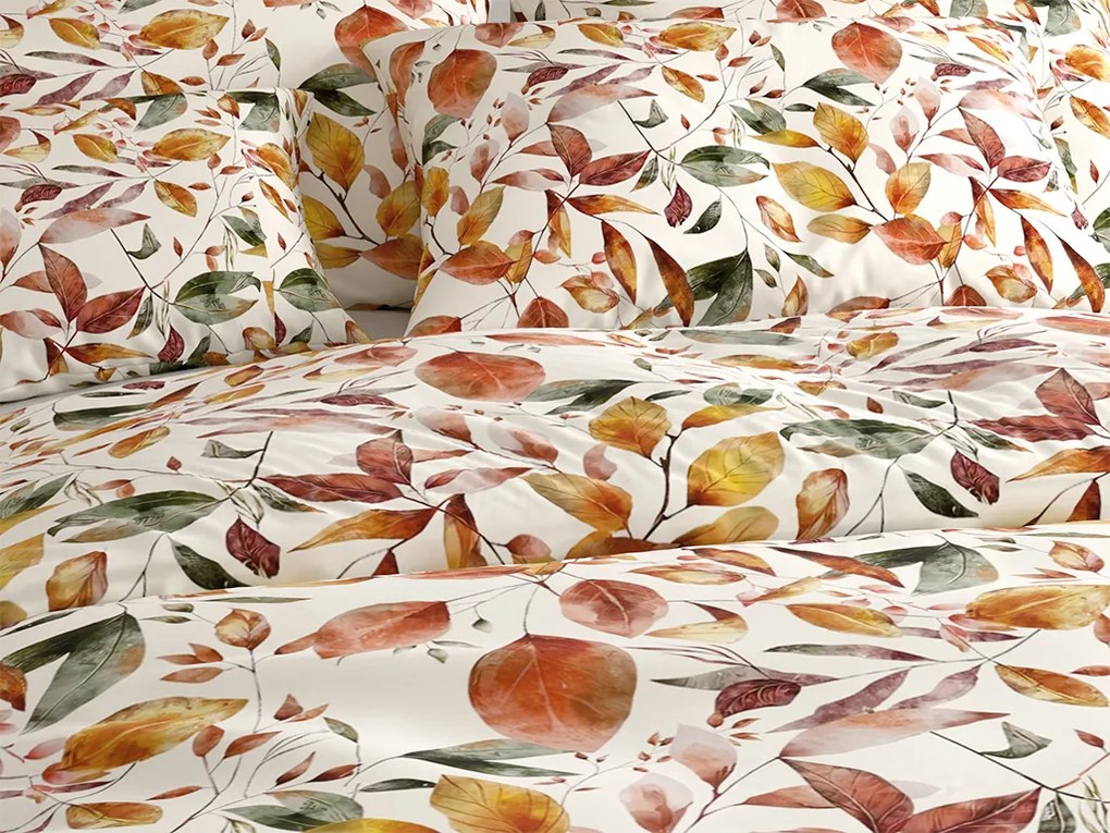 Povlečení z mikrovlákna AUTUMN LEAVES barevné Rozměr povlečení: 2 ks 70 x 90 cm | 200 x 220 cm